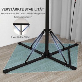 SPORTNOW Stojan na boxovací pytel SPORTNOW, výškově nastavitelný, volně stojící držák boxovacího pytle se speedballem, nosnost až 60 kg, ocel, černý …