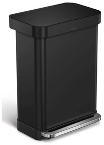 Simplehuman - Odpadkový koš 55 l, s kapsou na sáčky, matná černá CW2103