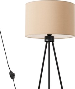 Stojací lampa Nevia, 1x béžové textilní stínítko, b