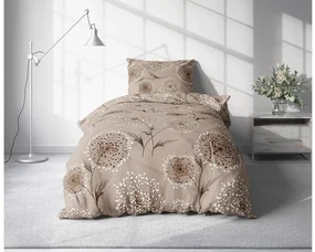Krepové povlečení PAMPELINO BLEND světle hnědé Rozměr povlečení: 70 x 90 cm | 140 x 200 cm