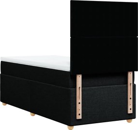 Box spring postel s matrací černá 90x190 cm textil 3291130