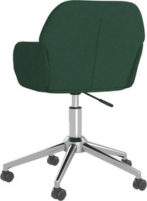 Otočné jídelní židle 2 ks tmavě zelené textil 3103091