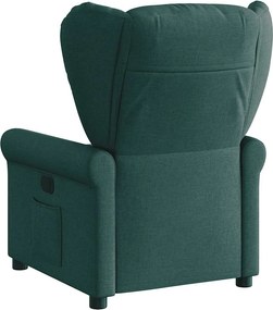 Elektrické polohovací křeslo tmavě zelené textil 3303360