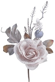 zápich růže s krajkou - sv. fialová