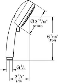 Grohe - Sprchová hlavice, 2 proudy, chrom