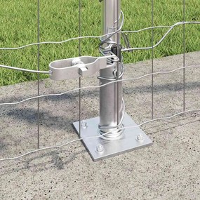 Zahradní euro plot s betonovým základem 10 x 0,8 m Stříbrná 3351053