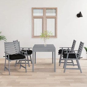 Zahradní jídelní židle s poduškami 4 ks masivní akáciové dřevo,  3078426