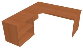 Sestava stolu a skříně pravá 180 cm - Hobis Gate GE 1800 60 H P Dekor stolové desky: třešeň, Dekor lamino podnože: třešeň