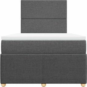 Box spring postel s matrací tmavě šedá 120x190 cm textil 3291989