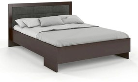 Buková postel s čalouněným čelem - Kalmar - zvýšená,   , Buk přírodní, 160x200 cm