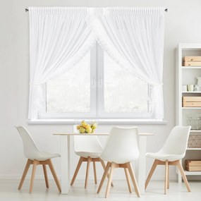 ZÁCLONA NA PÁSCE LUISA 400X160 CM BÍLÁ