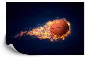 Fototapeta Hořící Basketbalový Míč Omyvatelný vlies 135x90