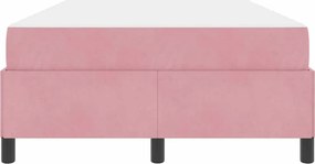 Rám postele Růžová 120 x 190 cm textil 3399053