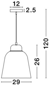 Nova Luce Závěsné svítidlo VICTORIA modrý a bílý hliník, E27 1x12W