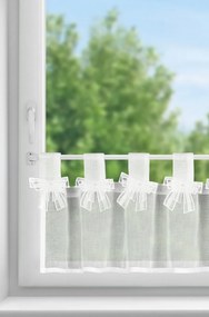 KRÁTKÁ ZÁCLONA NA POUTKÁCH ALEXANDRU 150X30 CM BÍLÁ