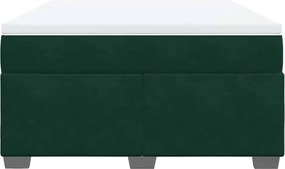 Box spring postel s matrací tmavě zelená 140x190 cm samet 3285284