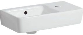 Geberit Selnova - Umývátko 500x250 mm, s přepadem, otvor pro baterii vpravo, bílá 501.513.00.7
