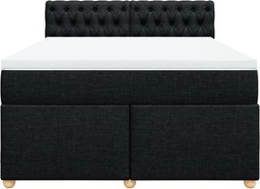 Box spring postel s matrací černá 140 x 190 cm textil 3286684