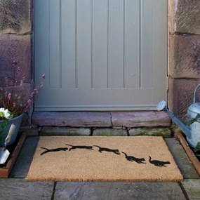 Rohožka z kokosového vlákna 40x60 cm Jumping Cats – Artsy Doormats