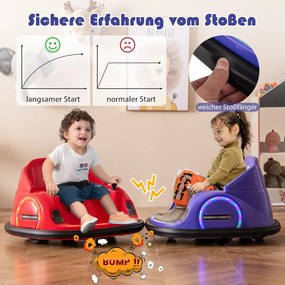 Costway Nárazník pro děti Elektrický nárazník s blikajícími LED
