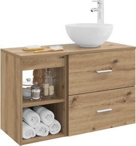 Sada koupelnového nábytku 2 ks Dub artisan Kompozitní dřevo 3403871