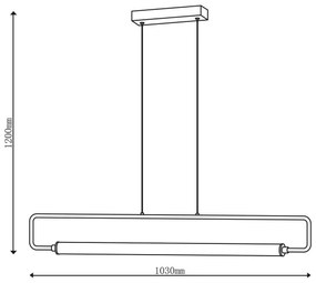 LED Lustr na lanku FELICJA LED/30W/230V 4000K černá