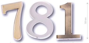 Domovní číslice COBRA &quot;9&quot; 100 mm (OFS, OLV, ONS), OFS - broušný bronz