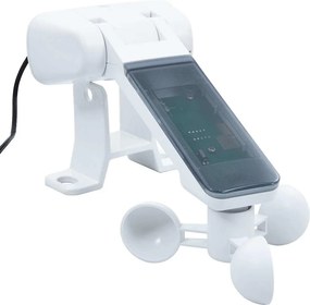 Automatická markýza roleta LED a senzor větru 4,5x3 m modrobílá 3069331