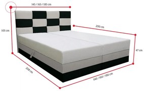 Expedo Manželská postel LUISA včetně matrace, 160x200, Sawana 14/Sawana 13