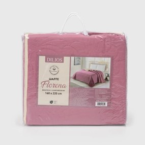 Dilios Florena přehoz na postel Barva: rose ash/ecru - růžová/krémová, Rozměr: 200 x 220 cm