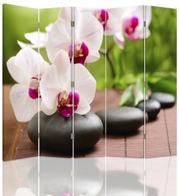 Gario Paraván Orchidej a šumivé kameny Rozměry: 180 x 170 cm, Provedení: Klasický paraván