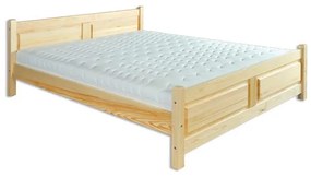 Dřevěná postel LK115, 140x200, borovice (Barva dřeva: Přírodní (lakovaná))