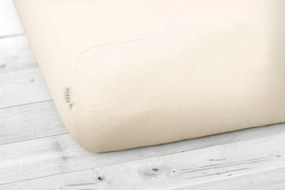 Jersey prostěradlo smetanové na výšku matrace do 20 cm Velikost: 220 x 200