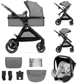 | KINDERKRAFT - Kombinovaný kočárek 3v1 ESME Moonlight grey + autosedačka MINK PRO | KSESME00GRY300N