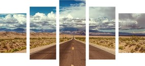 5-dílný obraz cesta v poušti Varianta: 100x50