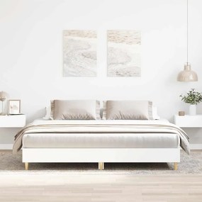 Rám postele bez matrace bílý 160x200cm Dřevěné konstrukce 3329030