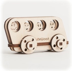 CuteWood Dřevěné 3D puzzle Autobus