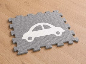 Pěnová hrací podlaha AUTO do dětského pokoje Zvolte barvu: Šedá s bílým
