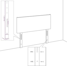 vidaXL Rám postele s čelem 90x200 cm samet [3125795] Barva: Tmavě šedá