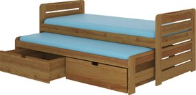 ADRK Furniture Postel dvojitá s matracemi TOMI 200x90 CH-Tom-OAK-206+M-E463