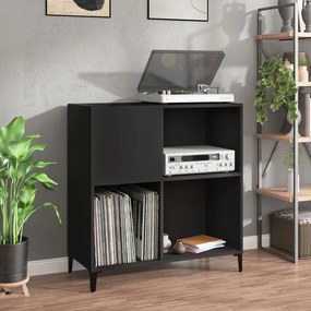 Skříňka Na Lp Desky Černá 84,5 X 38 X 89 Cm Kompozitní Dřevo