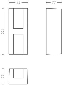 Philips 17351/93/P0 - LED venkovní nástěnné svítidlo SHADOW 2xLED/4,5W IP44