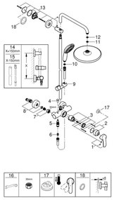 GROHE 26679001 - Sprchový systém VITALIO START 250 390 mm lesklý chrom
