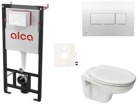 Cenově zvýhodněný závěsný WC set Alca do lehkých stěn / předstěnová montáž + WC Ceramia S-Line Pro SIKOASP5