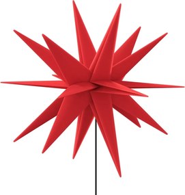 vidaXL Svítící vánoční hvězdy s hroty 3 ks LED skládací 35 cm [356199] Barva: Červená