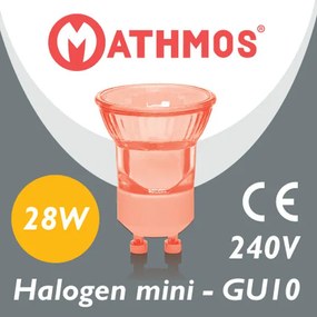 Mathmos B508 žárovka pro lávovou lampu Astrobaby a Telstar, 28W halogen GU10 mini