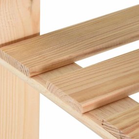 Úložný regál s 5 policemi 80 x 28,5 x 170 cm masivní borovice 327320