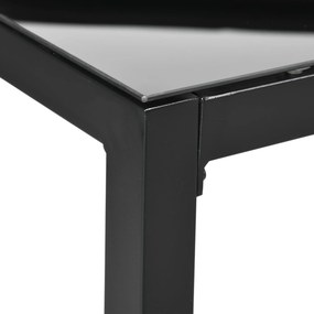 Obdélníkový zahradní stůl Outsunny pro venkovní jídelnu pro 8 osob s tvrzeným sklem a hliníkovým rámem 180 x 80 x 72 cm Černý