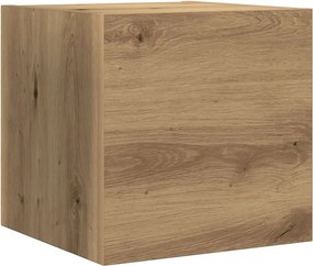 Sada 7 kusů nástěnné TV skříňka dub artisan kompozitní dřevo 3329014