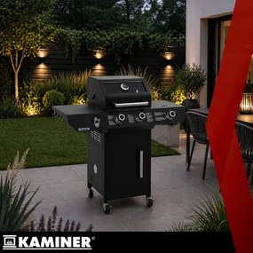Plynový gril 2+1 10kW Varen Black 3.0 Kaminer
